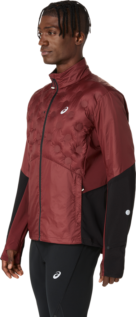Marathon FINISHER ASICS Road Winter Jacket - Dark Red Planet (Men's Si ...